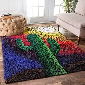 Amazon.com: Mandalas Cactus Indoor Outdoor Area Rug Carpet Welcome ...