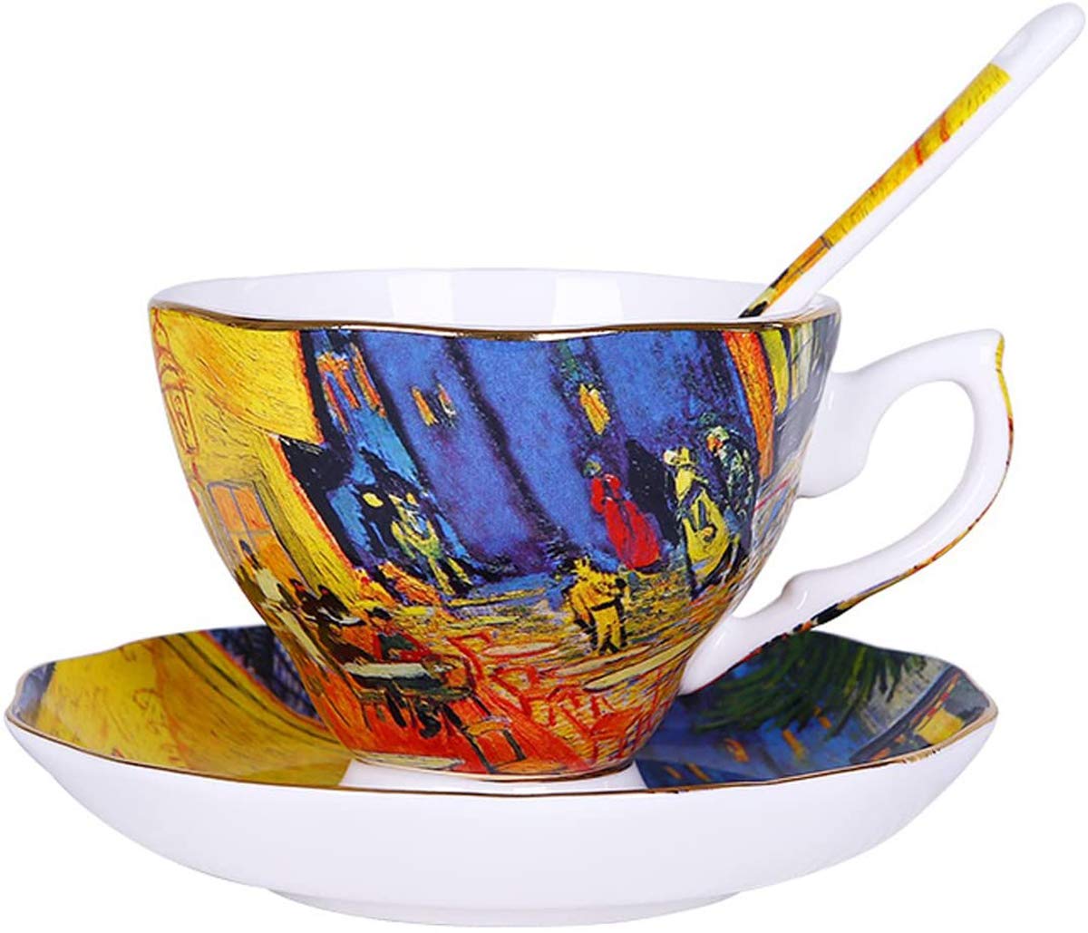 Snapklik.com : YBK Tech Bone China Cup And Saucer Set, 7oz Tea Cup ...