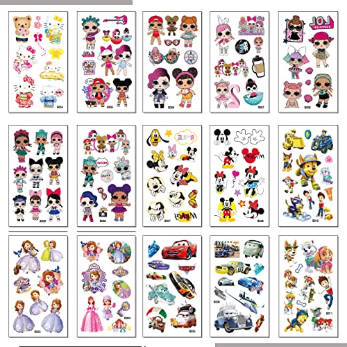 60 Sheets Cute pattern Temporary Tattoo fake tattoos stickers markers ...