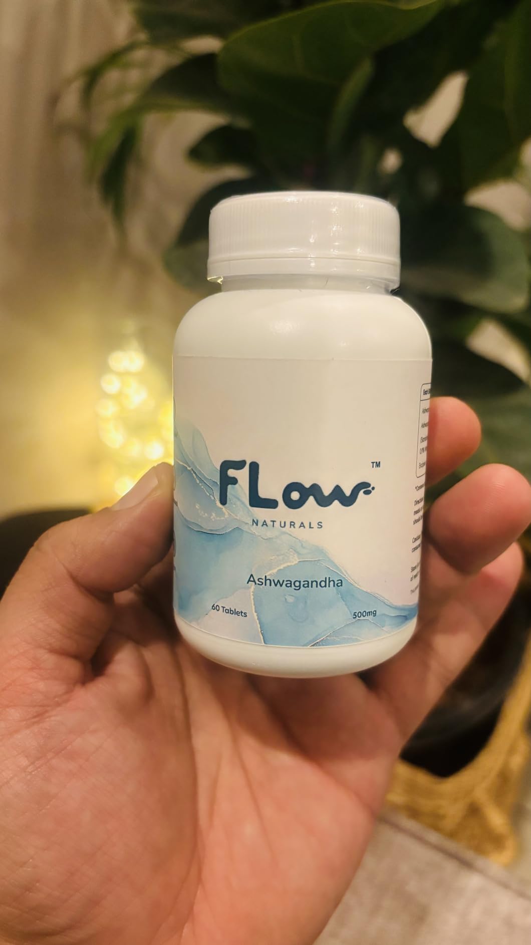 Flow Naturals Ashwagandha (500 mg) | Herbal tablet for Strength, Stamina, and Energy | Supports ...