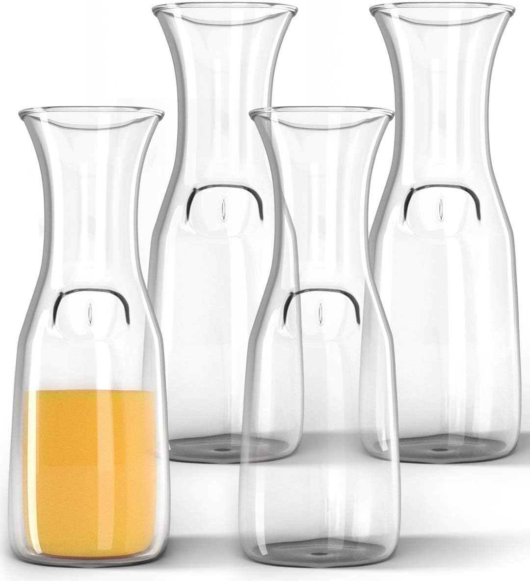 Amazon.com: Kitchen Lux Small Glass Carafe, 350ml Drink Pitcher ...