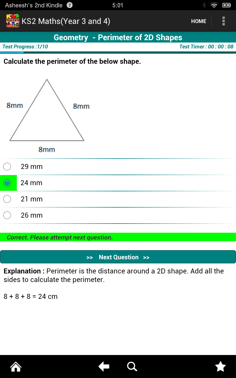Key Stage 2(KS2) Maths-Yrs 3/4 - App on Amazon Appstore