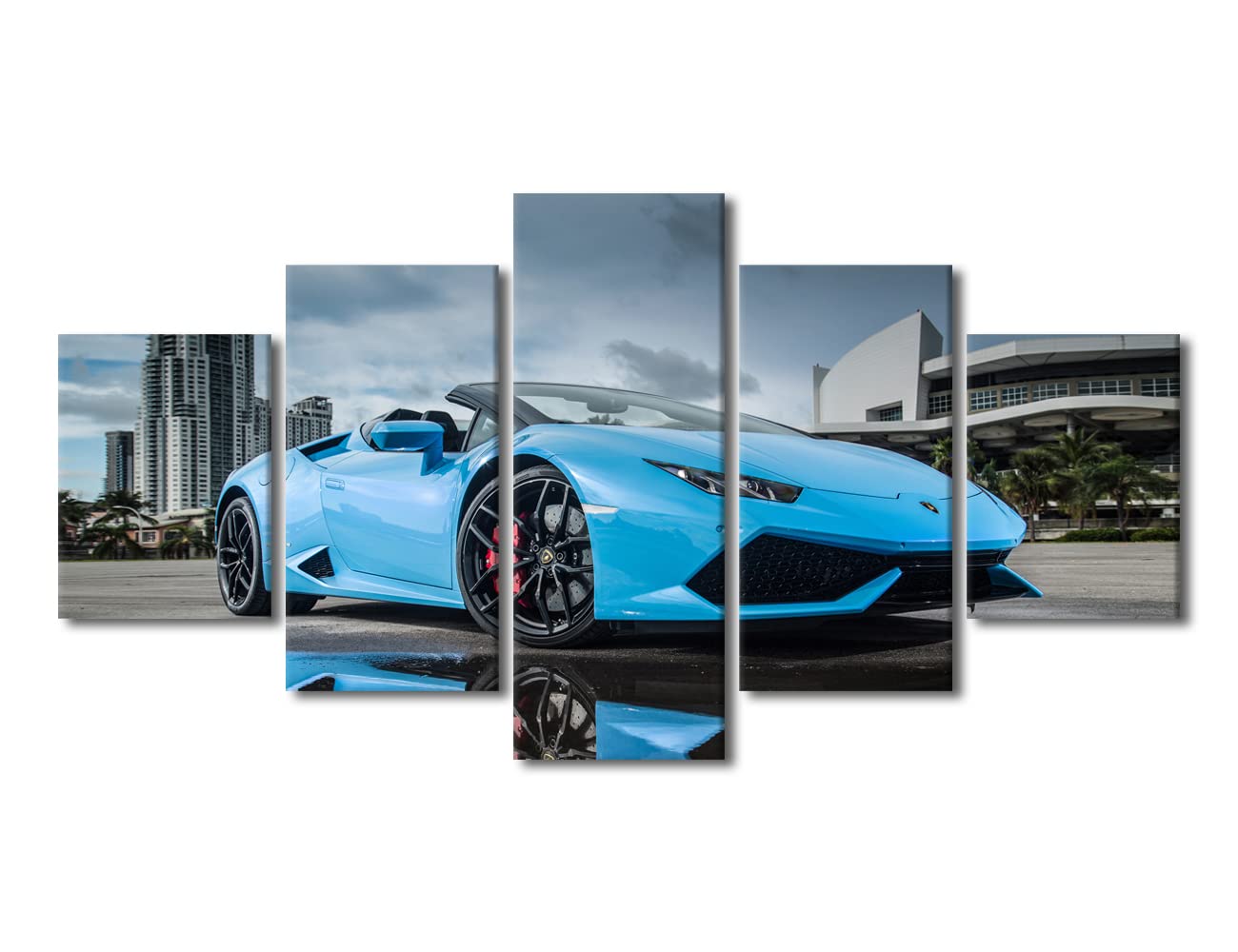 Amazon.com: TUMOVO Blue Sports Car Canvas Prints Hypercar Wall Art ...