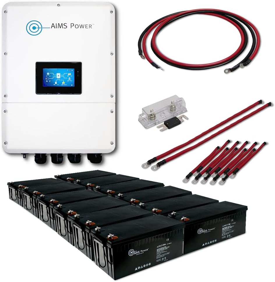 Amazon.com: AIMS Power Hybrid Inverter Kit with 28.8 kW Battery Bank ...