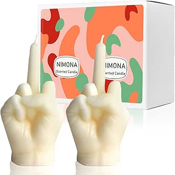 Amazon.com: NIMONA Middle Finger Scented Candle, 2 Pcs Apartment Home ...