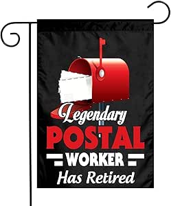 Amazon.com : Garden Flags Retired Postal Worker Postman Retirement ...