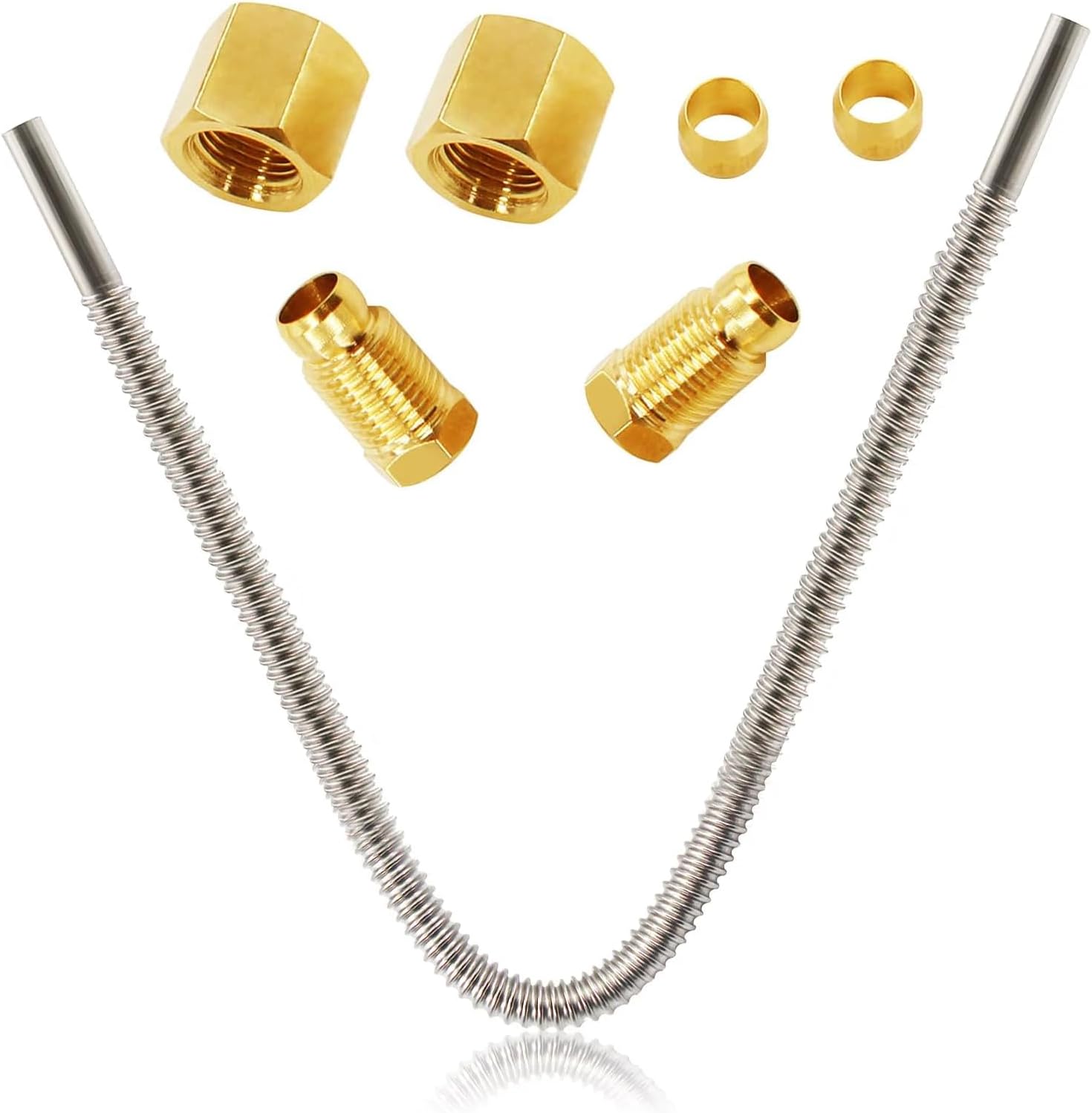 Amazon.com: MENSI 1/4" Aluminum Tubing with Compression Olive Fittings ...