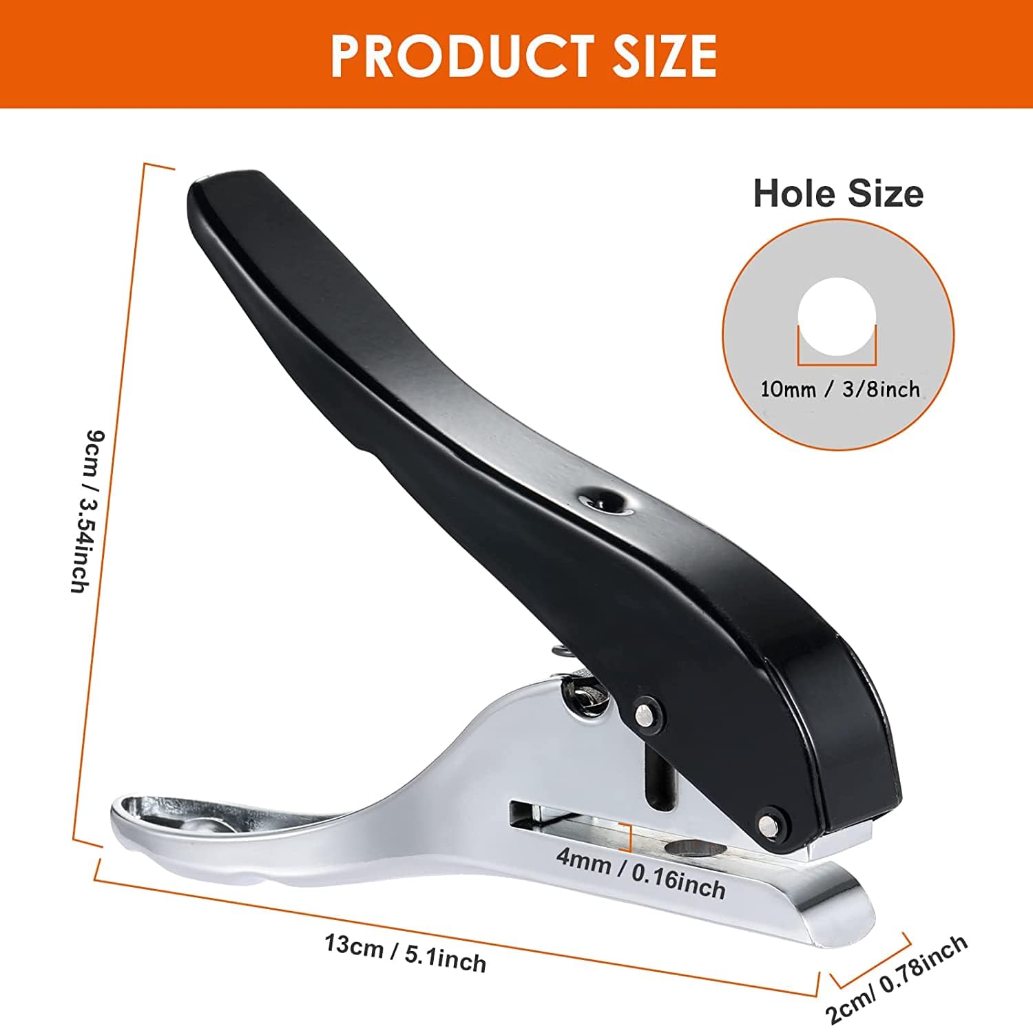 YoyoMeta Hole Punch 3/8 Inch-10mm Single Hole Hole Punch, Heavy Duty ...