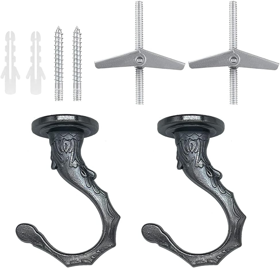 Amazon.com: Large Swag Hook Heavy Duty Ceiling Hook with Hardware for ...