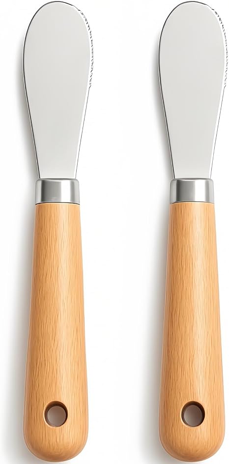 Amazon.com | LacusMare Butter Knives Set of 2, Wood Handle, Durable ...