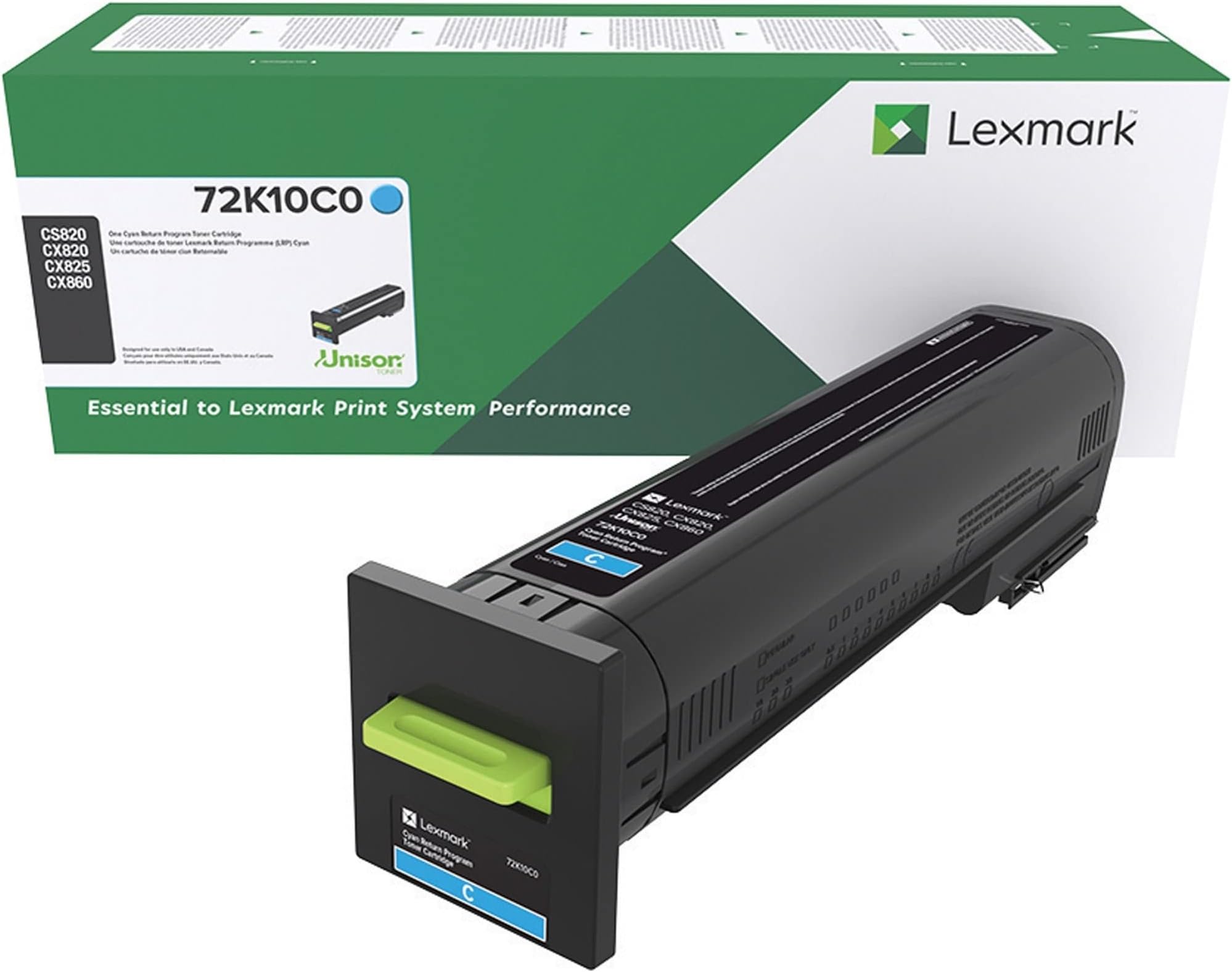 Amazon.com: Lexmark 72K10C0 CS820, CX820, CX825, CX860 Cyan Return ...