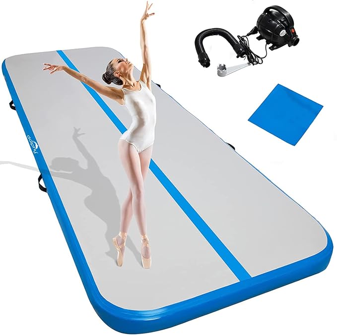 Dolphy 10ft Inflatable Air Gymnastics Mat, Training Tumbling Mat, 4 ...