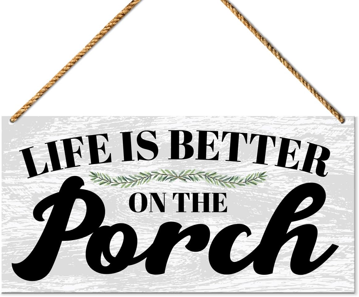 Amazon.com: Porch Wood Sign Decor, Door Wall Sign for Front Back Porch ...