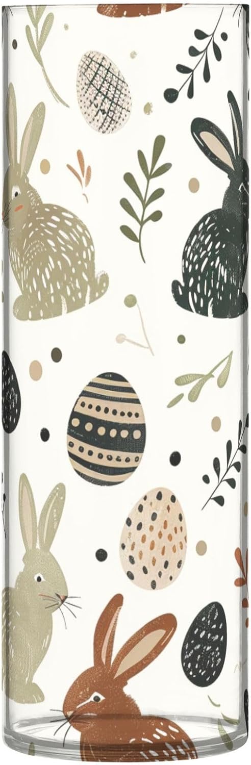 Retro Easter Bunnies Plastic Vases 11.8 x 3.9 Inch Farmhouse Vases ...