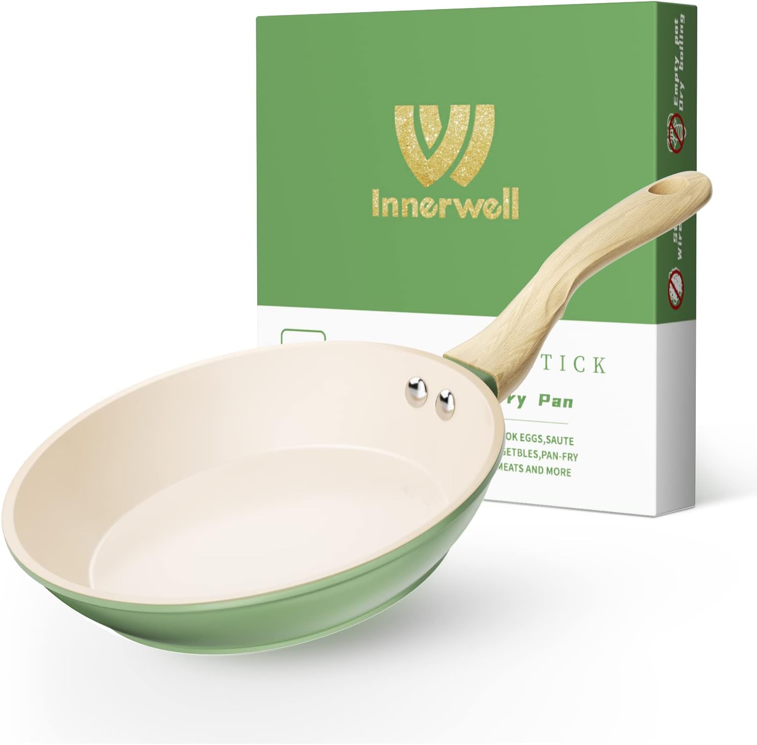 Amazon.com: Innerwell 8 Inch Nonstick Frying Pan Skillet, Egg pan, Non ...