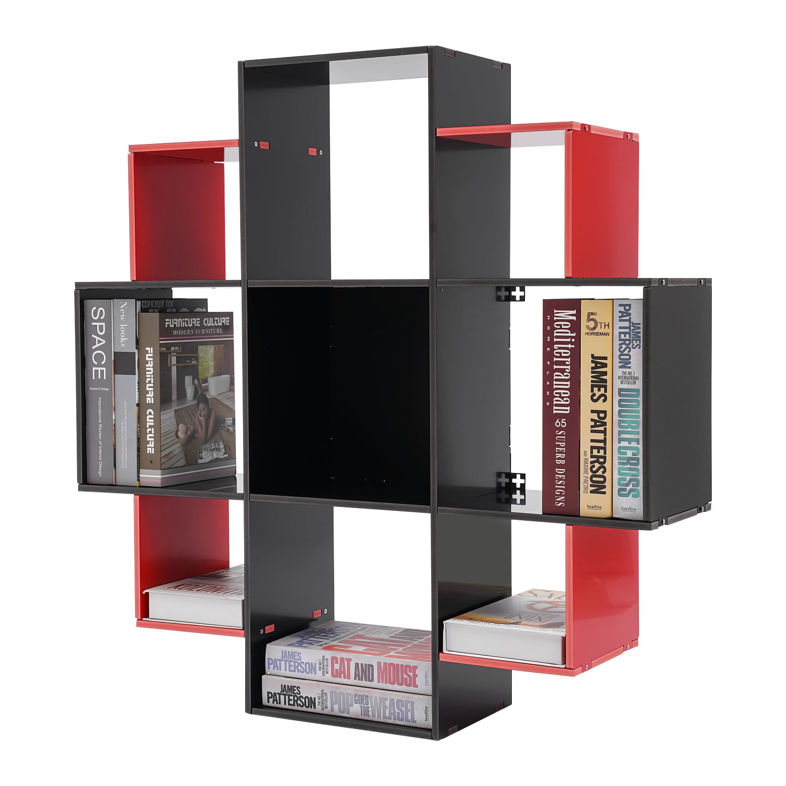 Amazon.com: LyeXD 3 Tiers Wall Shelf w/9 Compartments, 35.43in Long ...