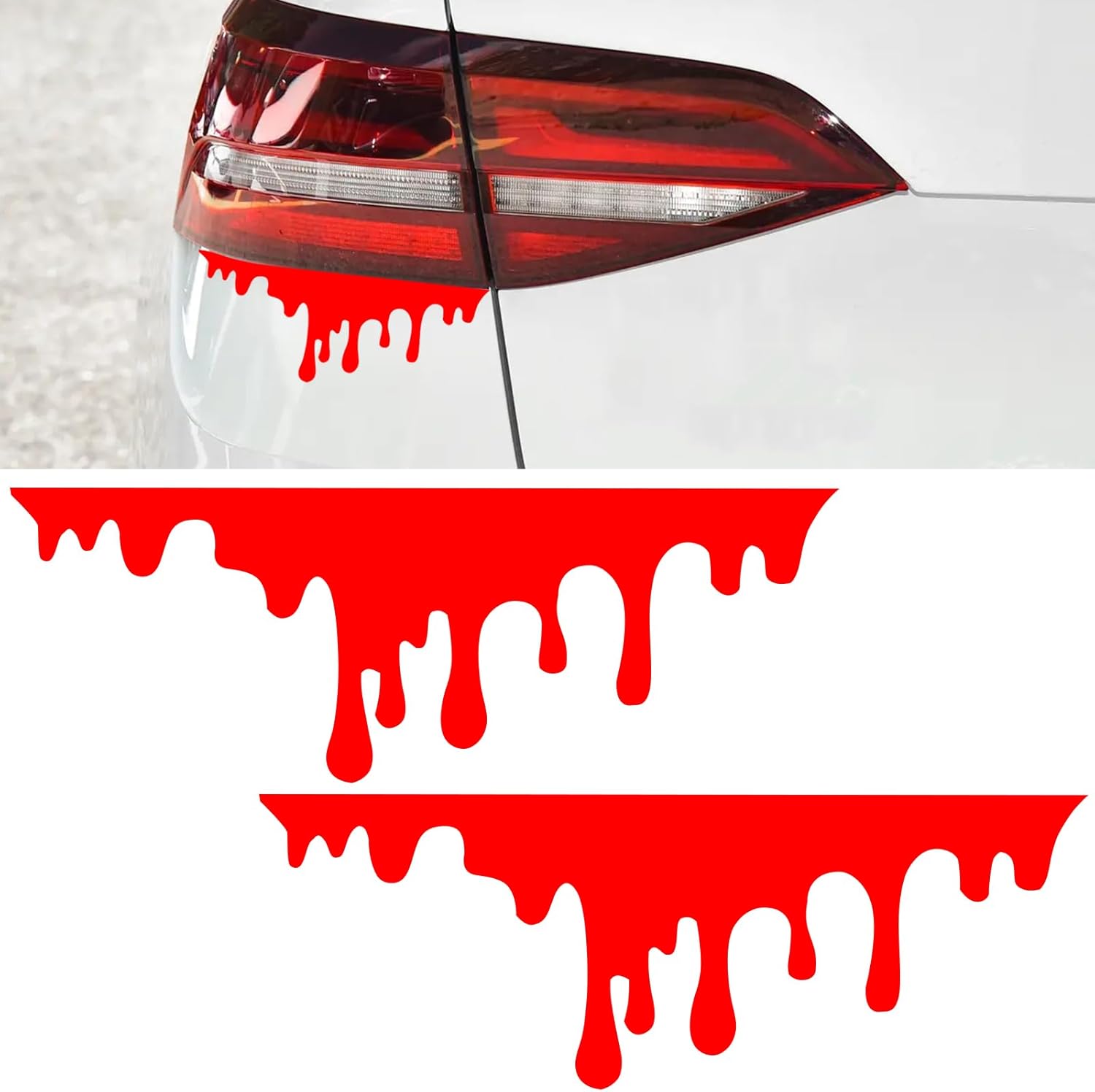 Amazon.com: Ladnum 2 Pcs Red Flowing Blood, Funny Funny Sticker, Tail ...