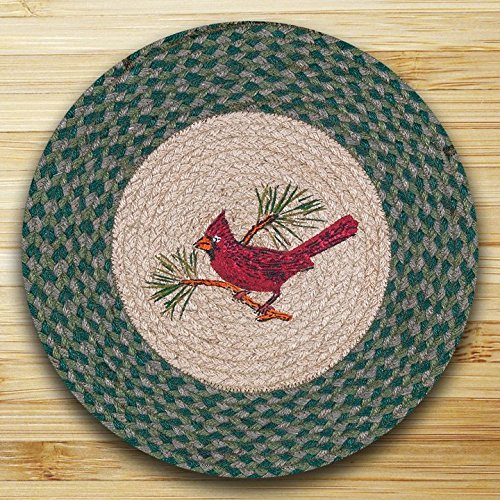 Buy Earth Rugs BR &Nameinternal CH-365 Cardinal Set of 4 15.5" Round ...