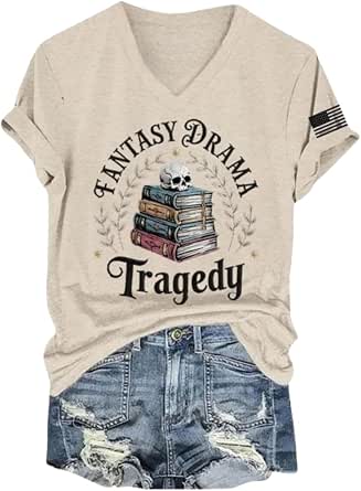 Fantasy Drama Tragedy Shirt V Neck Subtle Fdt 8647 Book Flag Tshirt ...