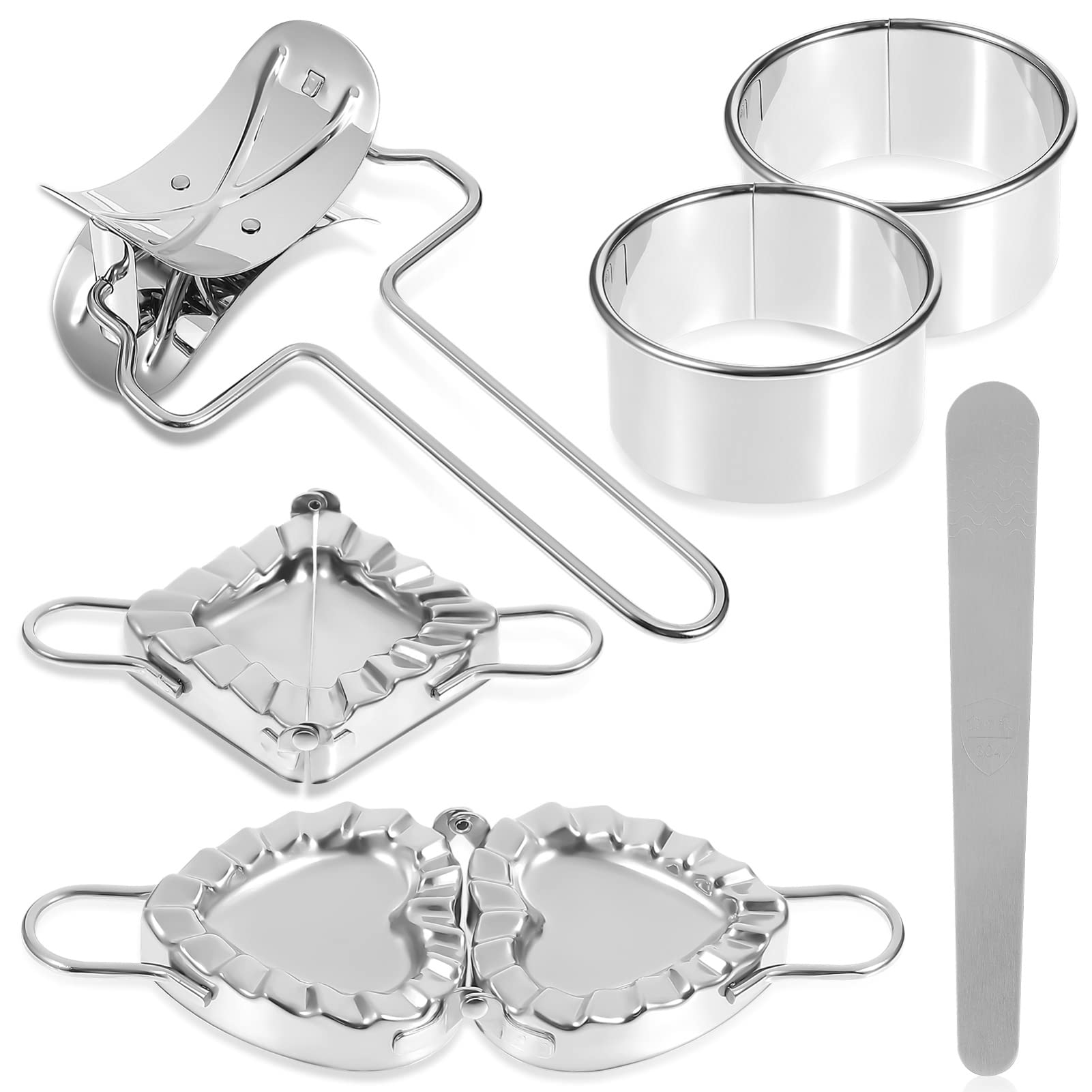 Amazon.com: Luxshiny Cookie Mold Stainless Steel Dumpling Press ...