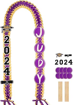 Geegoods - Collar de graduación Leis clase de 2024 con cinta de ...