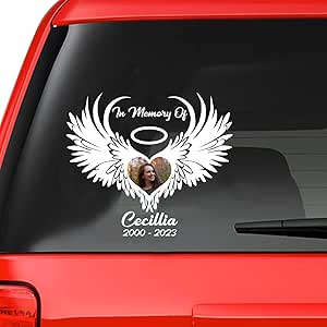 Amazon.com - in Memory of Personalized Memorial Decals. Loss of Loved ...