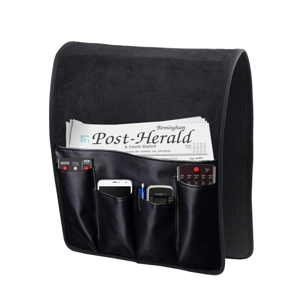 Amazon.com: Y8HM Black Color Velvet Sofa Couch Chair Armrest Soft Caddy ...