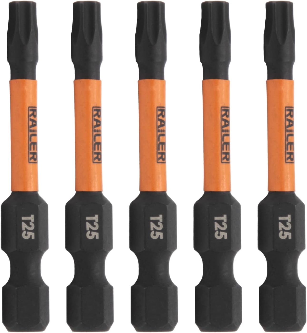 TORX T25 Impact Driver Bit - Railer TORX T-25 Star Bits. 1/4 Quick ...