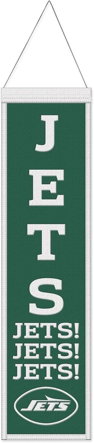 Amazon.com : WinCraft New York Jets 8" x 32" Wool Evolution Banner ...