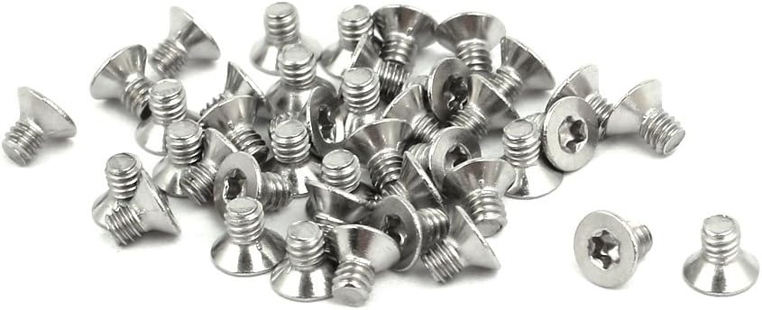 Amazon.com: uxcell® M2x3mm T6 304 Stainless Steel Flat Torx Head Screw ...