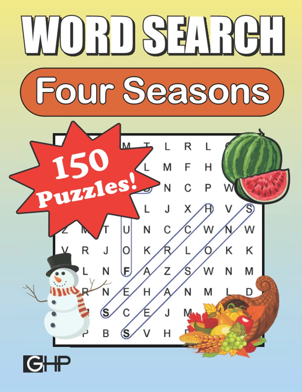 Four Seasons Word Search: Word Find Puzzle Book for Adults and Kids ...