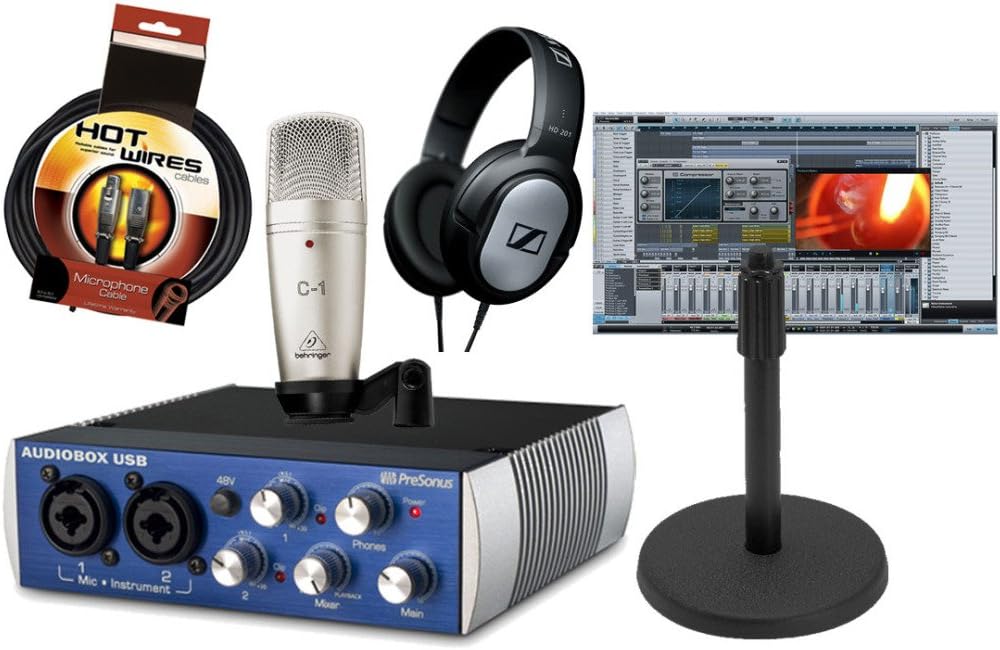Presonus Audiobox USB DAW Recording Bundle with Studio One Artist ...