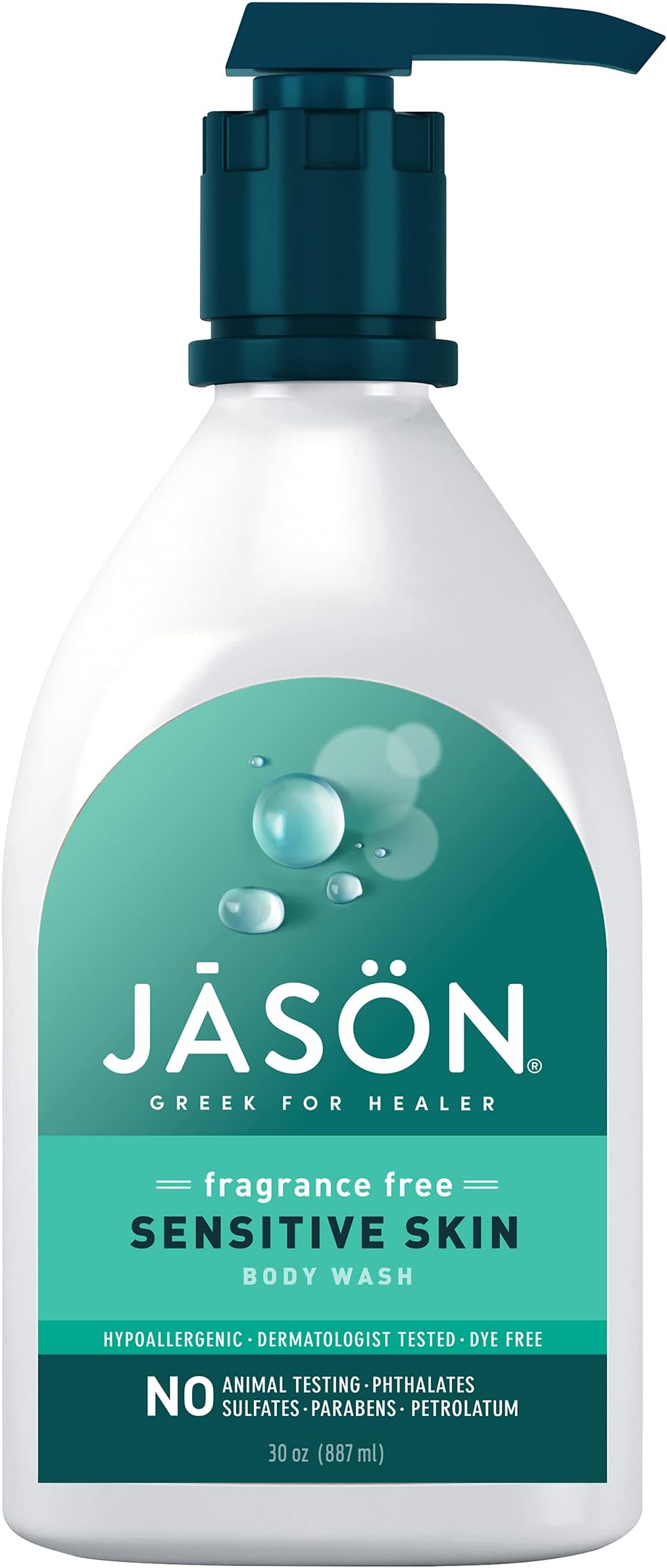 Amazon.com : JASON Sensitive Skin Fragrance Free Body Wash, For a ...