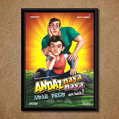 Unique Indian Crafts Handmade Andaz Apna Apna Wall Poster Laminated ...