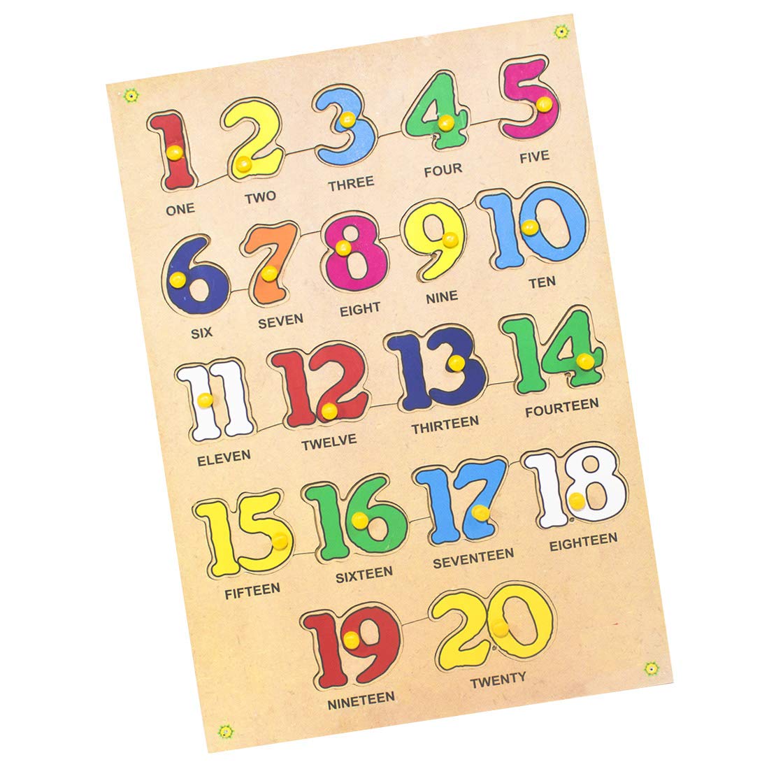 Good-Looking Pinewood Wooden Puzzle Mathematical Numbers/Counting 1 to ...