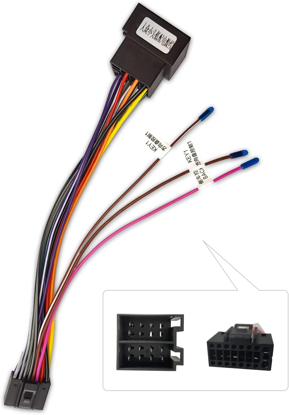 Tbest ISO Kabelbaum Adapter Konverter, 16-poliger Radioadapter Adapter ...