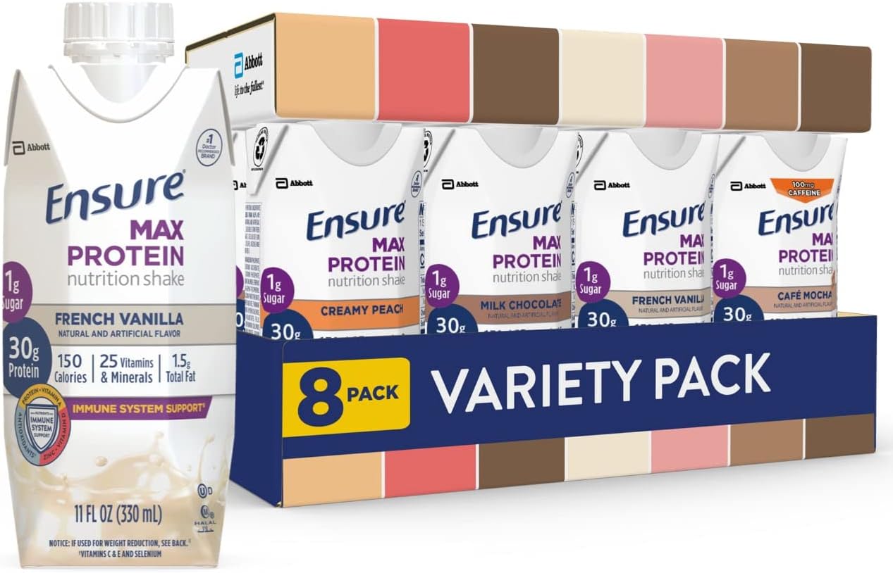 Amazon.com: Ensure Max Protein Nutrition Shakes, Variety Pack, With 30g ...