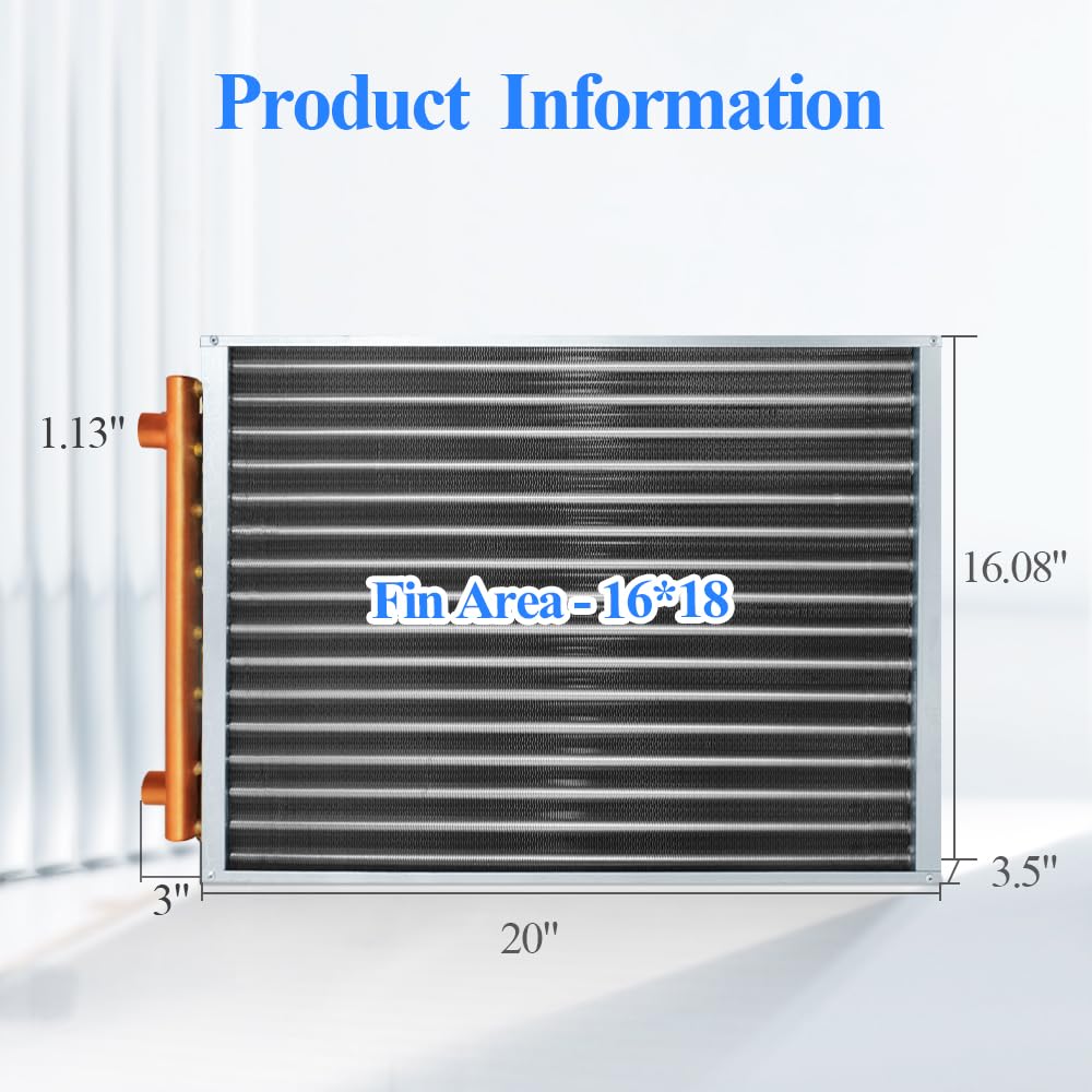 Snapklik.com : Water To Air Heat Exchanger 16x18