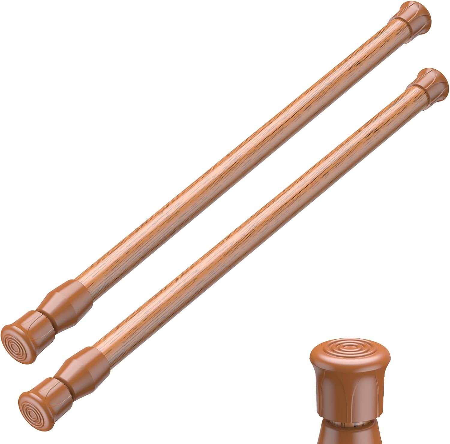 Amazon.com: AIZESI 2PCS Wood Small Tension Rod 12 to 20 Inch Spring ...