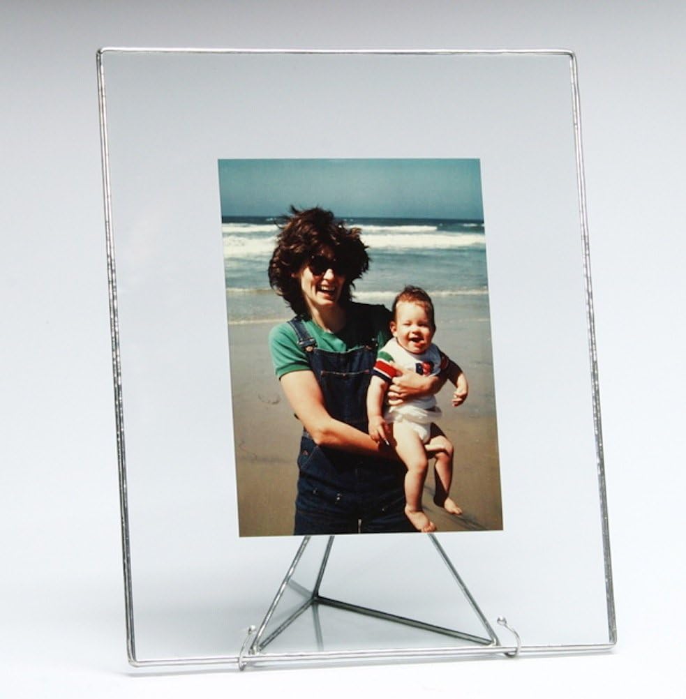 Amazon.com - Clear Glass Float Frame 3x3/3.50x3.50 Hinged Triple Silver ...
