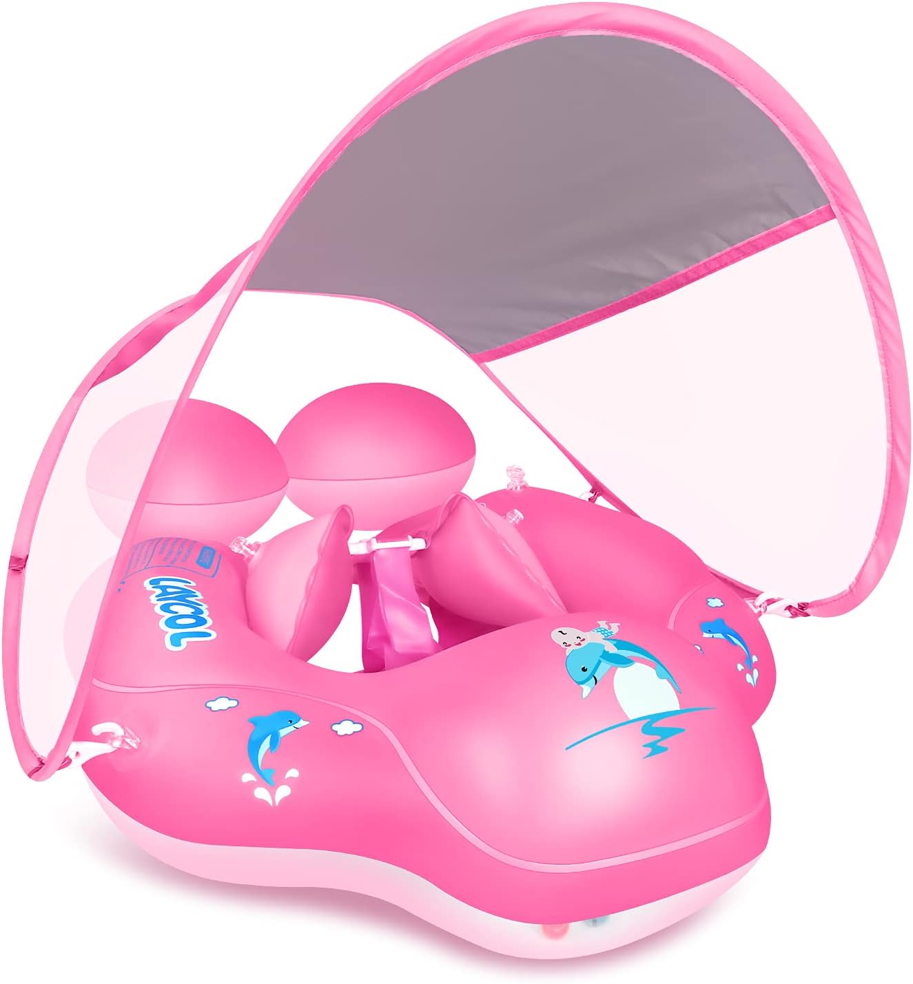 Amazon.com: LAYCOL Baby Swimming Pool Float with Removable UPF 50+ UV ...