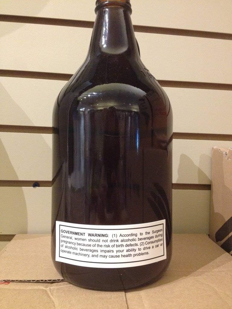 Amazon.com: (Medium 4 Pack) Alcohol/Beer / Wine - Government Warning ...
