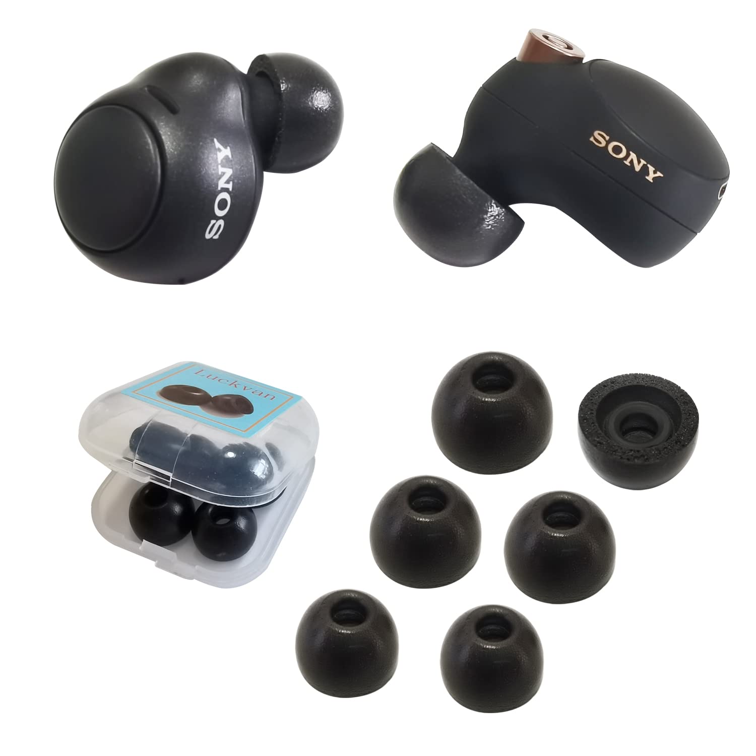 Luckvan Memory Foam Ear Tips for Sony WF-C700N/LinkBuds S/WF-C500 ...