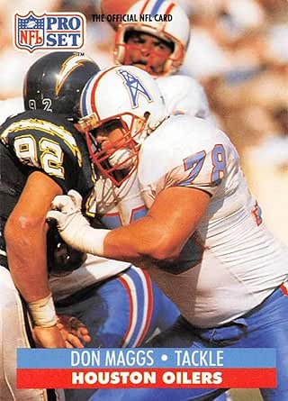 Amazon.com: 1991 Pro Set Football #520 Don Maggs Houston Oilers The ...