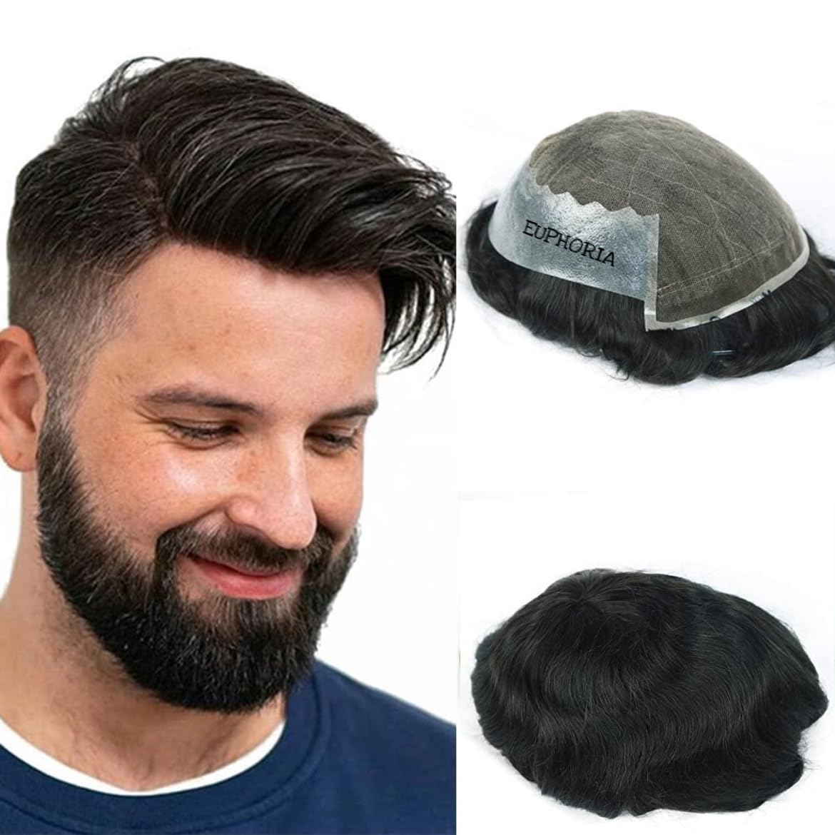 Euphoria® 10x8 Swiss Lace Q6 Hair Patch for Men, 100% Virgin Human Hair ...