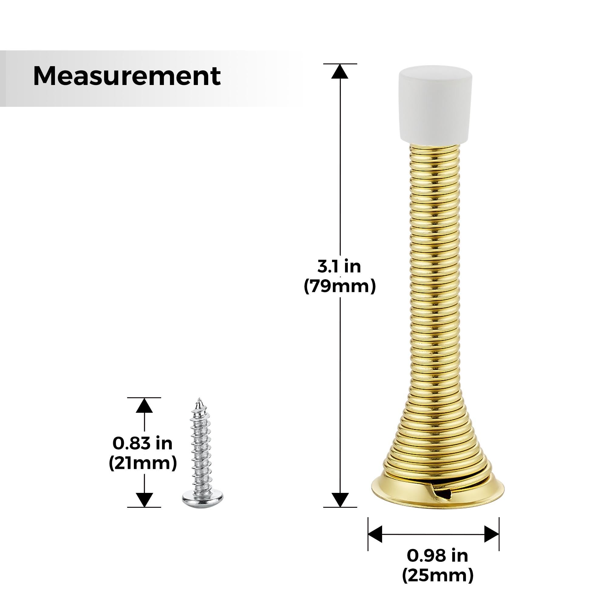 Snapklik.com : Ravinte Door Stoppers, 24 Pack Gold Spring Door Stops