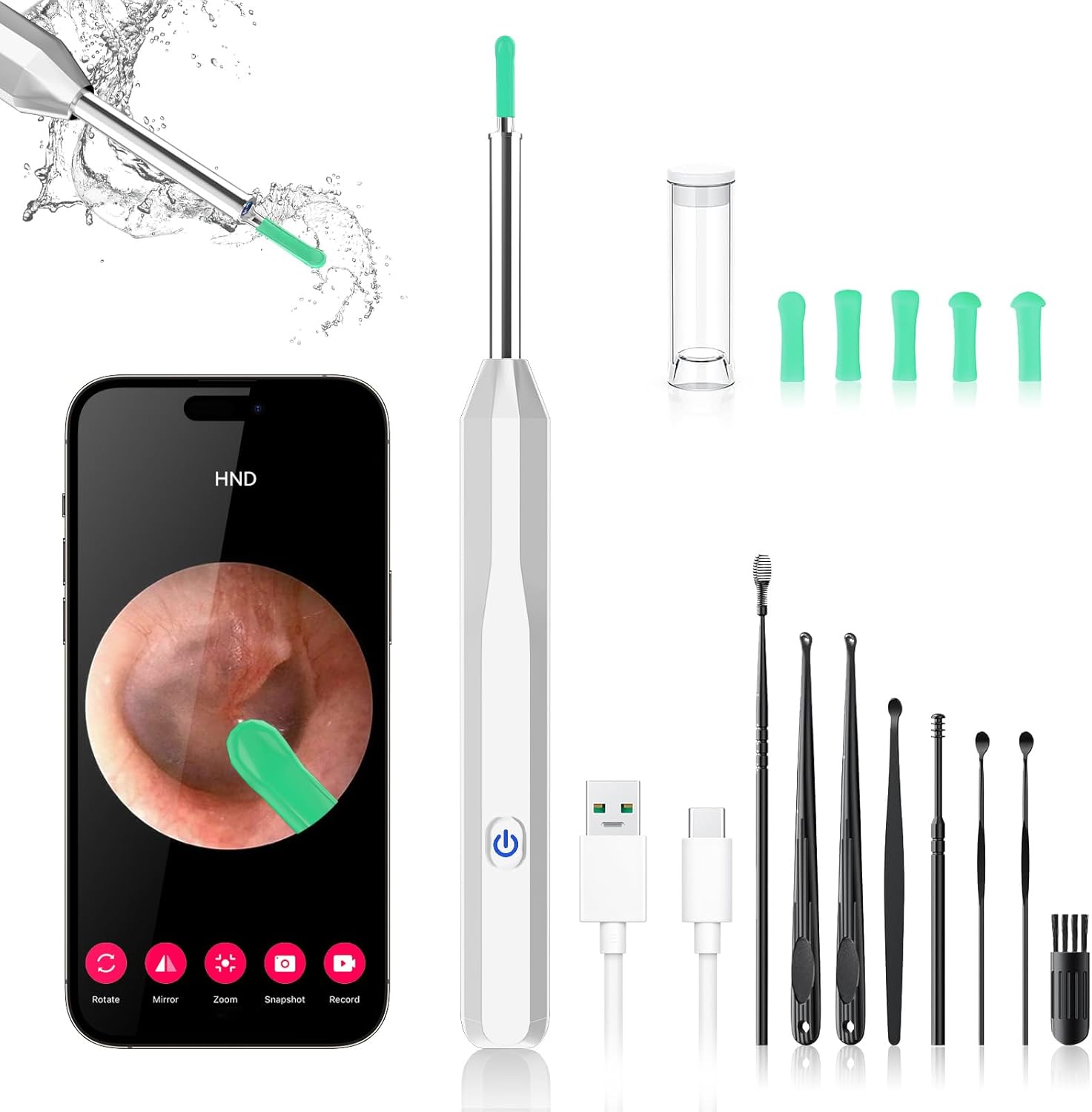 Amazon.com: Ear Wax Removal, Ear Cleaner Camera with 1080HD, Ear Wax ...