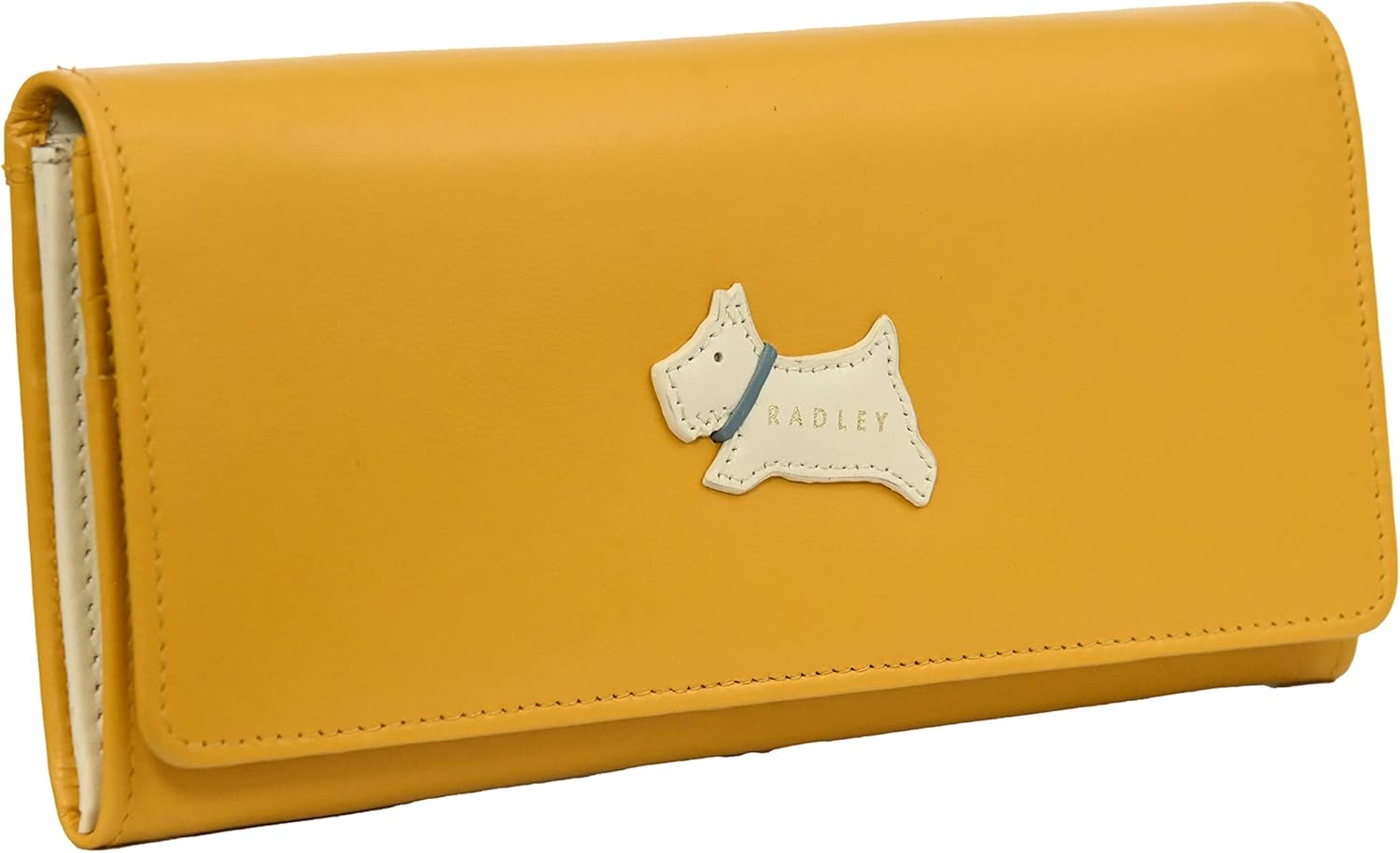 RADLEY Large Flapover Matinee Purse Radley Respects in Yellow Leather ...
