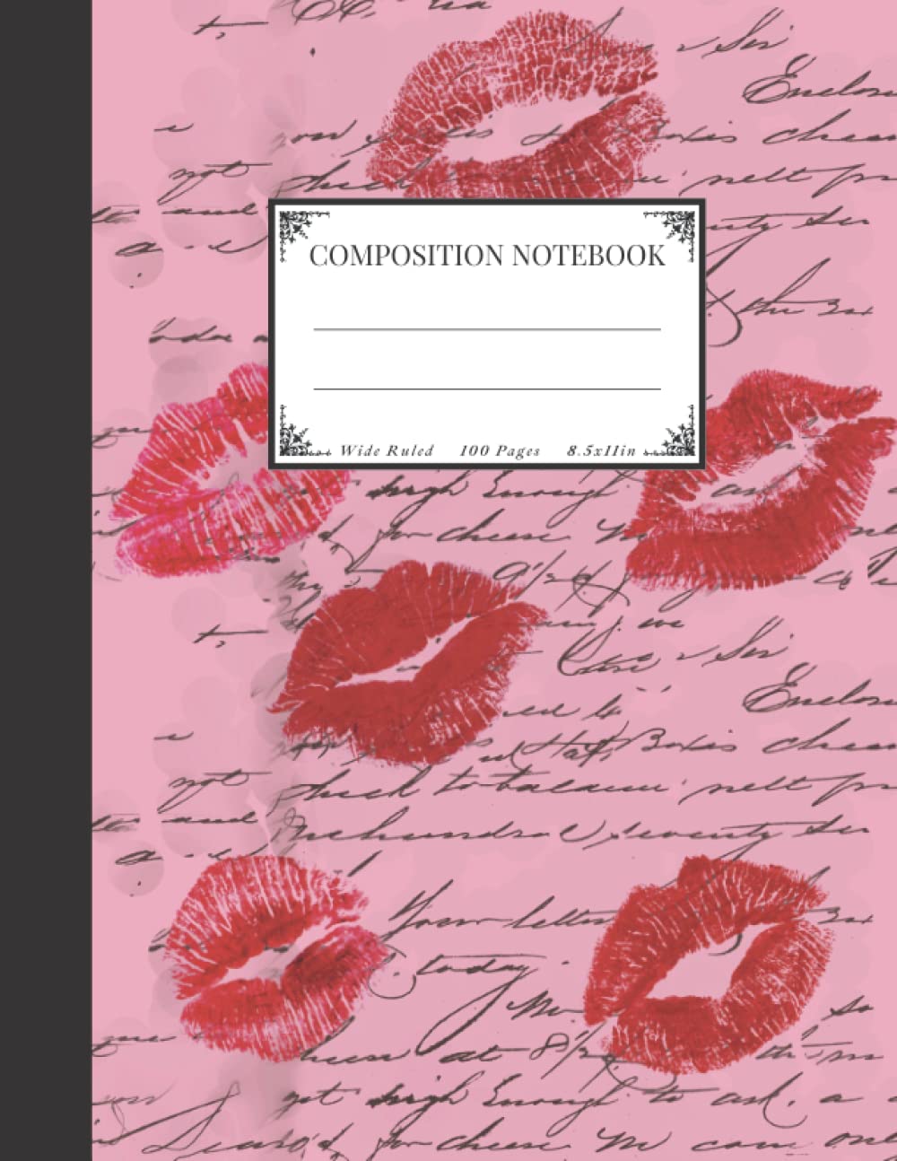 Amazon.com: Pink and Red Kisses Composition Notebook: Dark Feminine ...