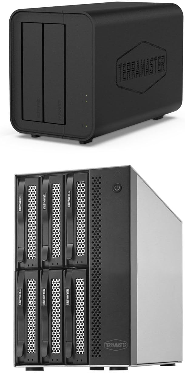 Amazon.com: TERRAMASTER F2-212 2Bay NAS Server + D6-320 6Bay USB 3.2 ...
